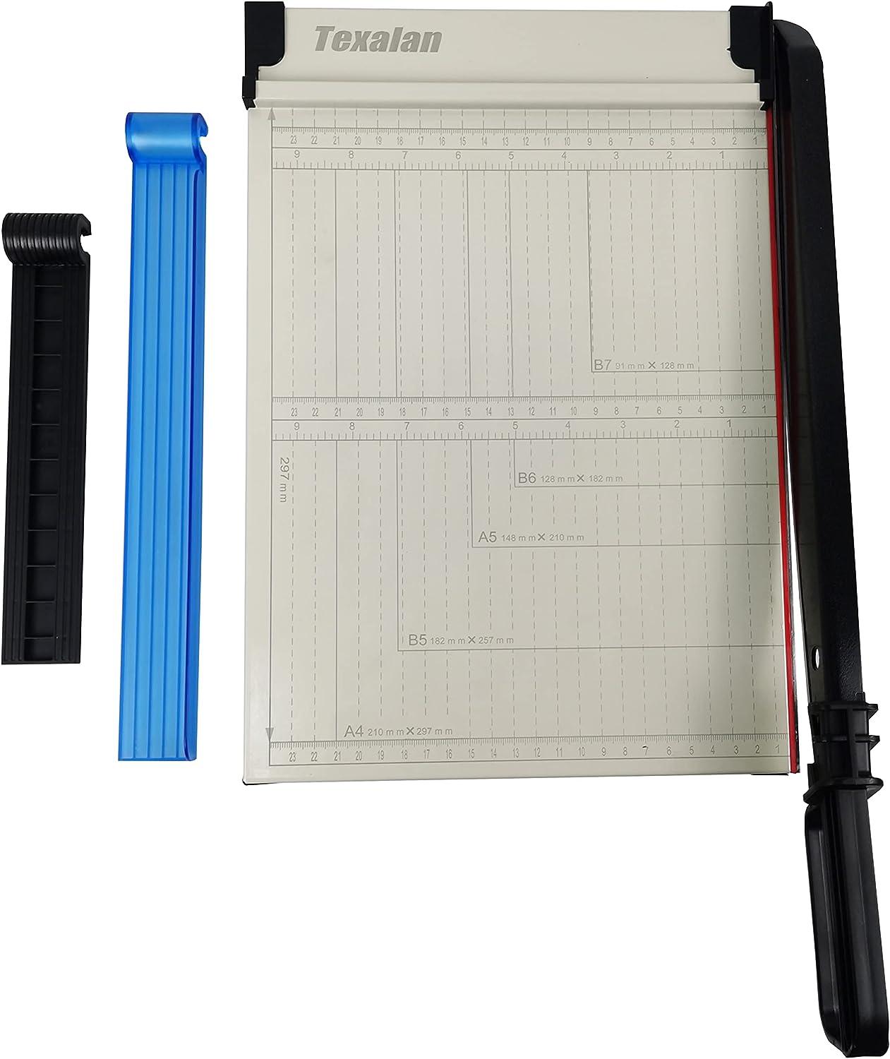 TEXALAN Paper Cutter Letter Size Paper Trimmer 12 Cut Length 12 Sheet ...
