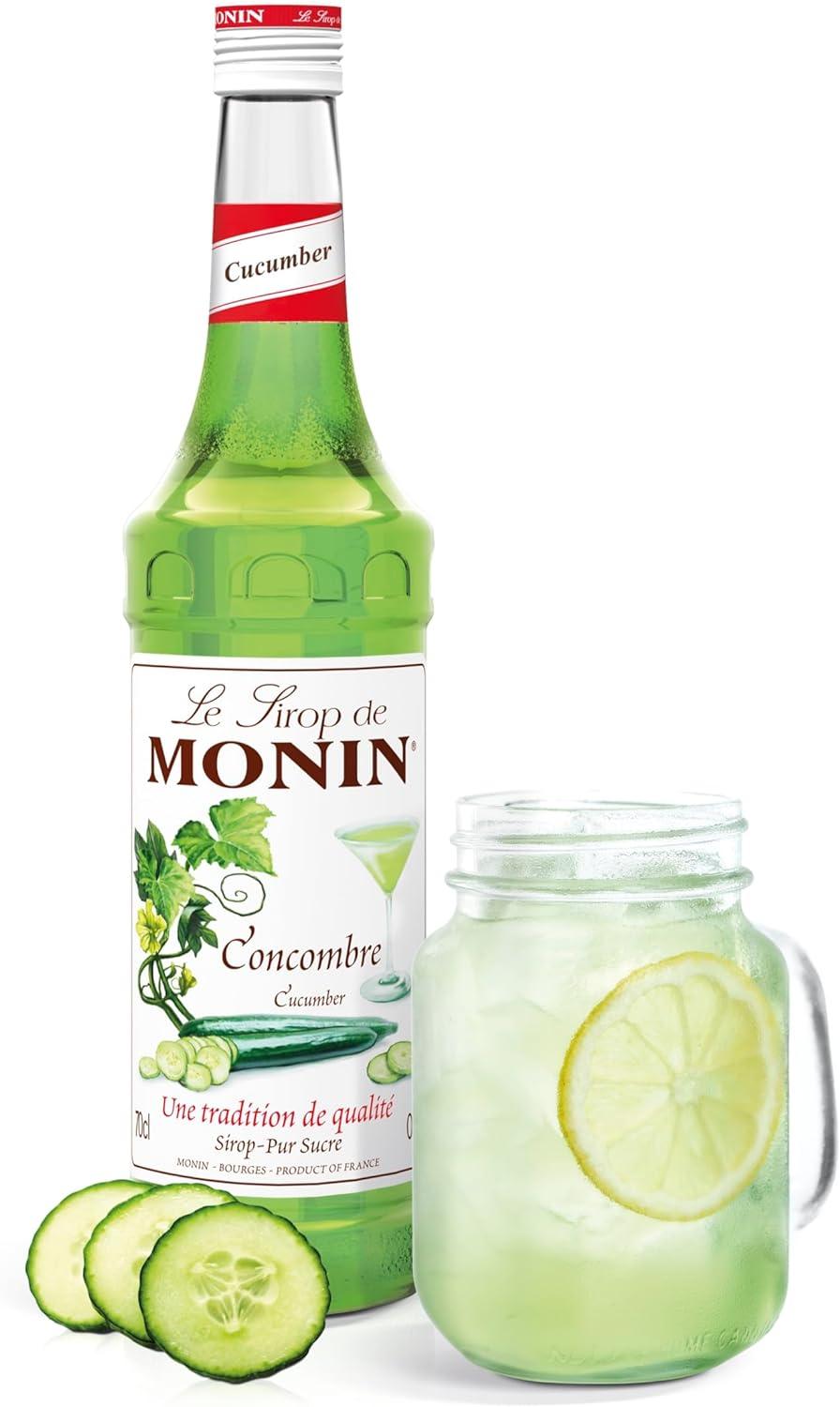 MONIN Premium Cucumber Syrup 700ml for Cocktails and Mocktails - Vegan ...