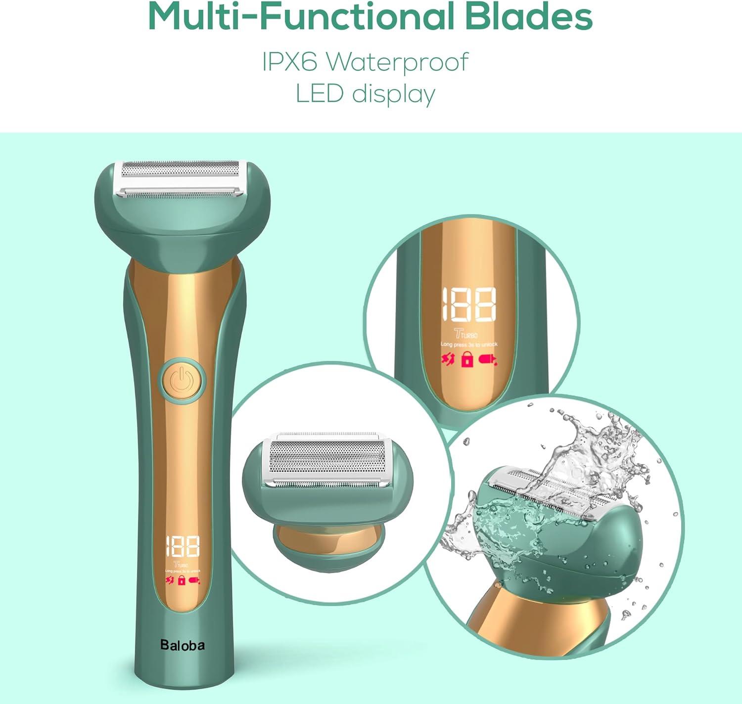 Baloba Electric Lady Shaver - 3-in-1 Bikini Trimmer for Close Shave ...