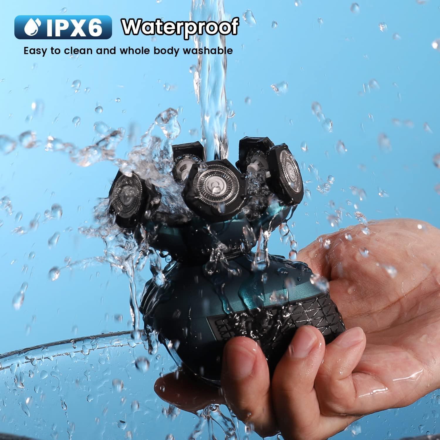 7D Head Shaver for Bald Men | Wyklaus 10-in-1 Electric Razor & Grooming ...