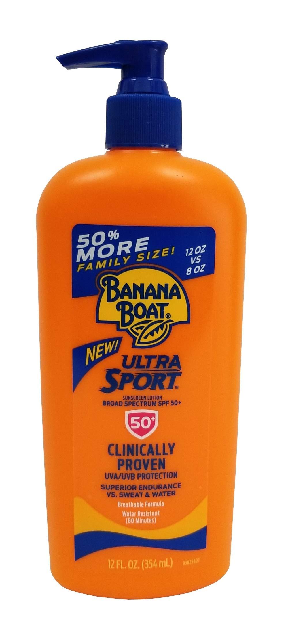 Banana Boat Ultra Sport Sunscreen Lotion SPF 50+ 12 Fl Oz - New Formula ...