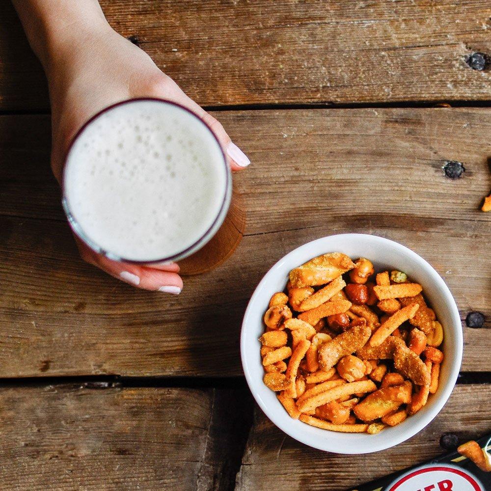 BEER NUTS Habanero Bar Mix - 32 oz Resealable Bag - Spicy Hot 32 oz Mix ...