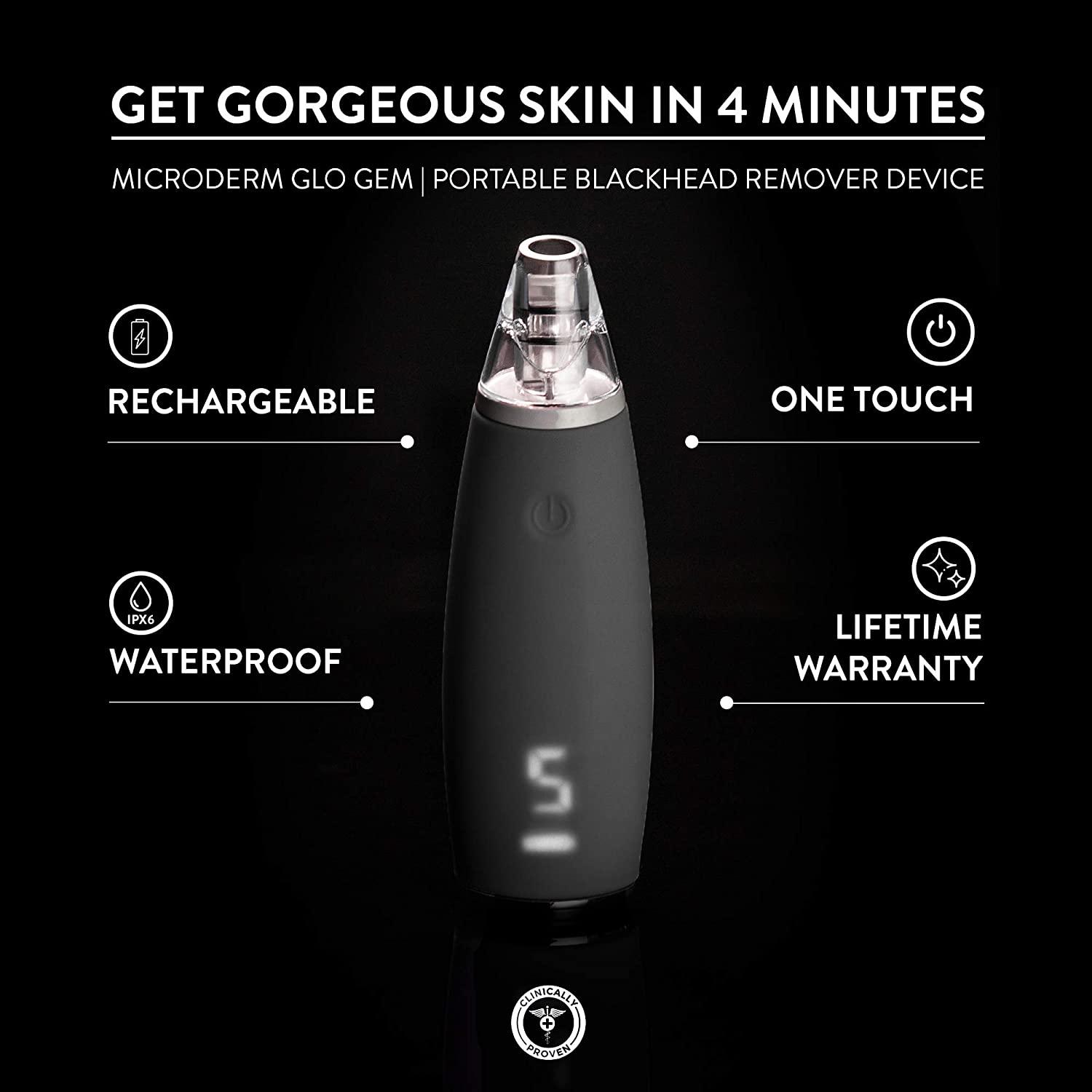 Microderm GLO GEM Diamond Microdermabrasion Tool - Ultimate Pore Vacuum ...