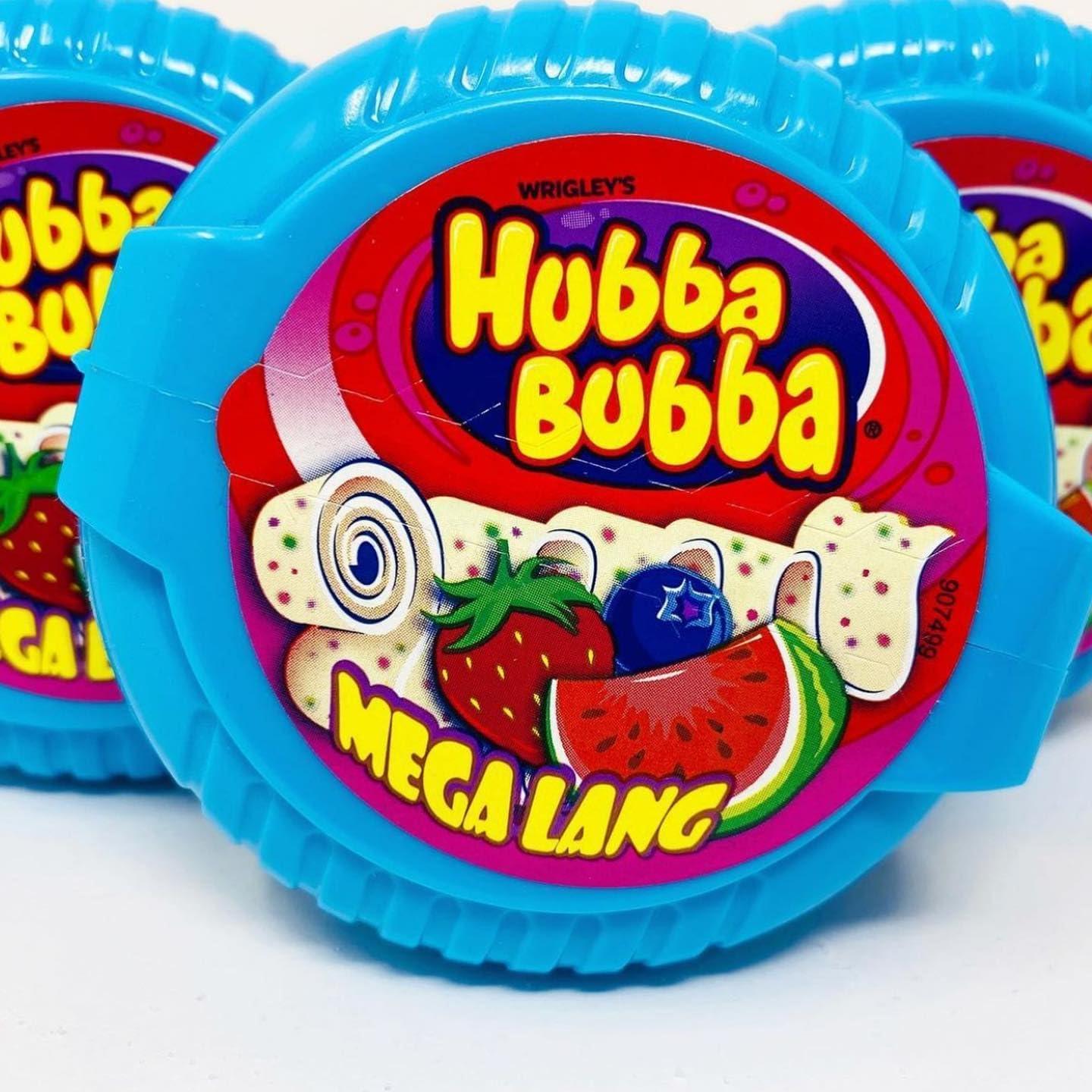 Hubba Bubba Mega Long Bubble Gum Tape (56g) - Triple Mix Flavour - Chew ...
