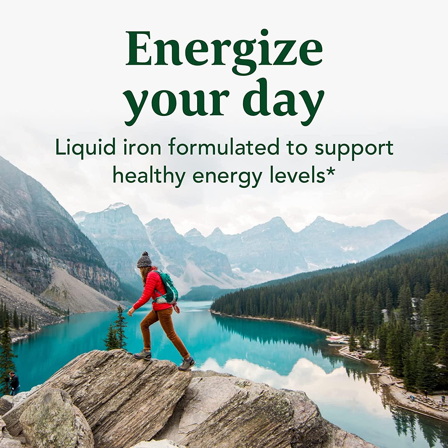 MegaFood Blood Builder Liquid Iron Supplement with Vitamin B12 - Non ...
