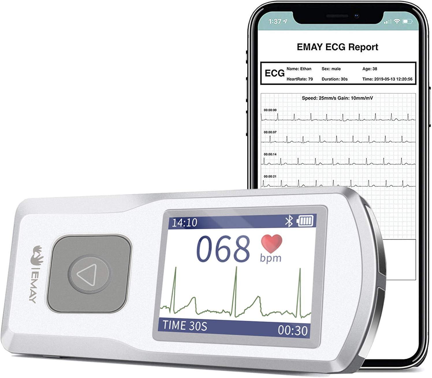 EMAY Portable EKG Monitoring Device | Personal Heart Monitor for iPhone ...