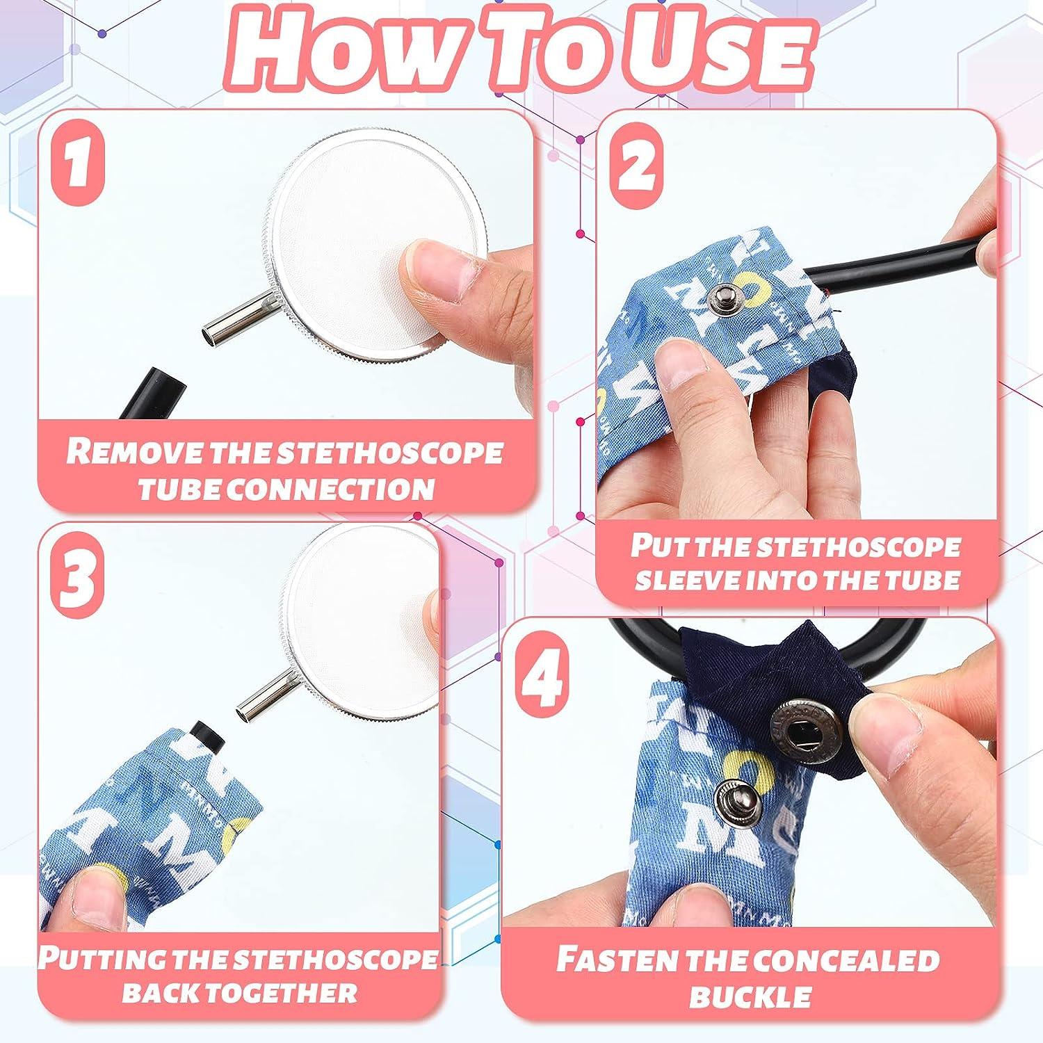 8-Piece Handmade Cotton Stethoscope Covers - Removable Tube Sleeve for ...