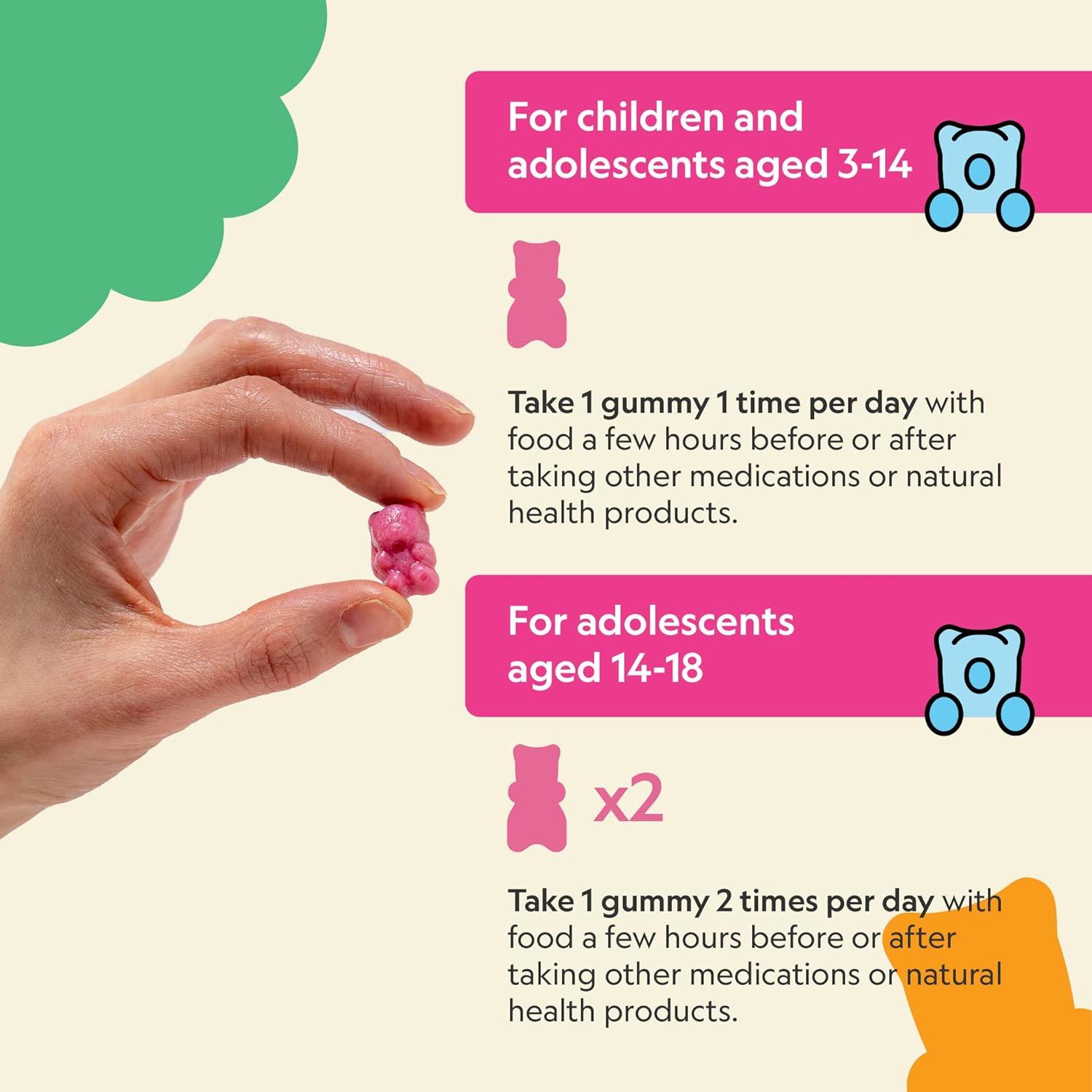 Herbaland Vegan Calcium Gummies for Kids | 90 Count | Sugar-free ...
