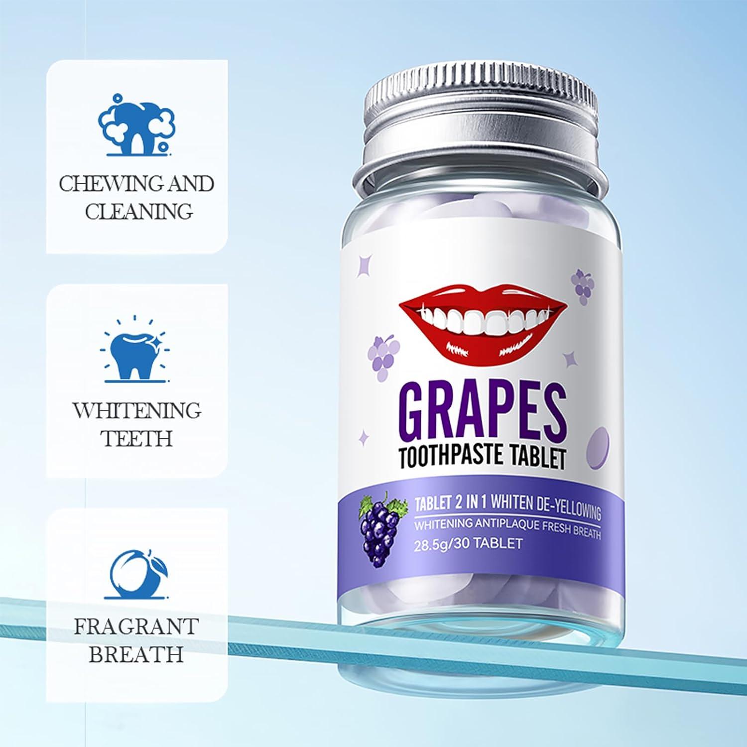 30 PCs Chewable Toothpaste Tablets & 20 PCs Fruity Mouthwash - Natural ...