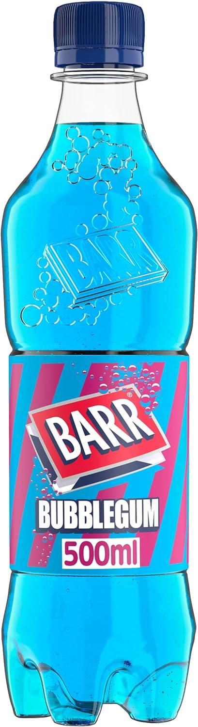 BARR Blue Bubblegum Fizzy Drink - No Sugar 500ml | 12 Bottles | Buy Now ...