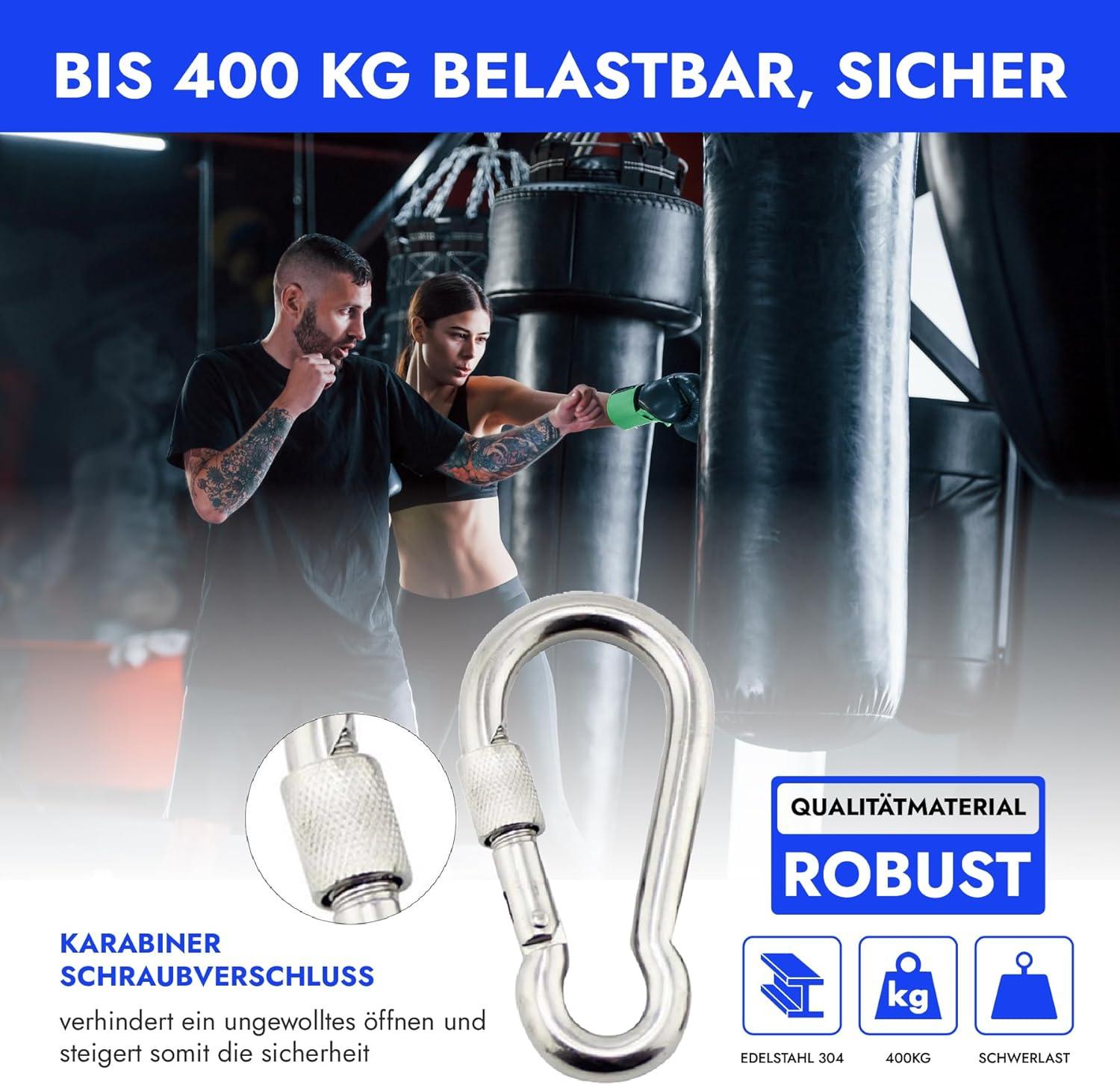 Tajox Premium Stainless Steel Ceiling Hook - 450kg Heavy Load Portable Suspension Swing Hook ...