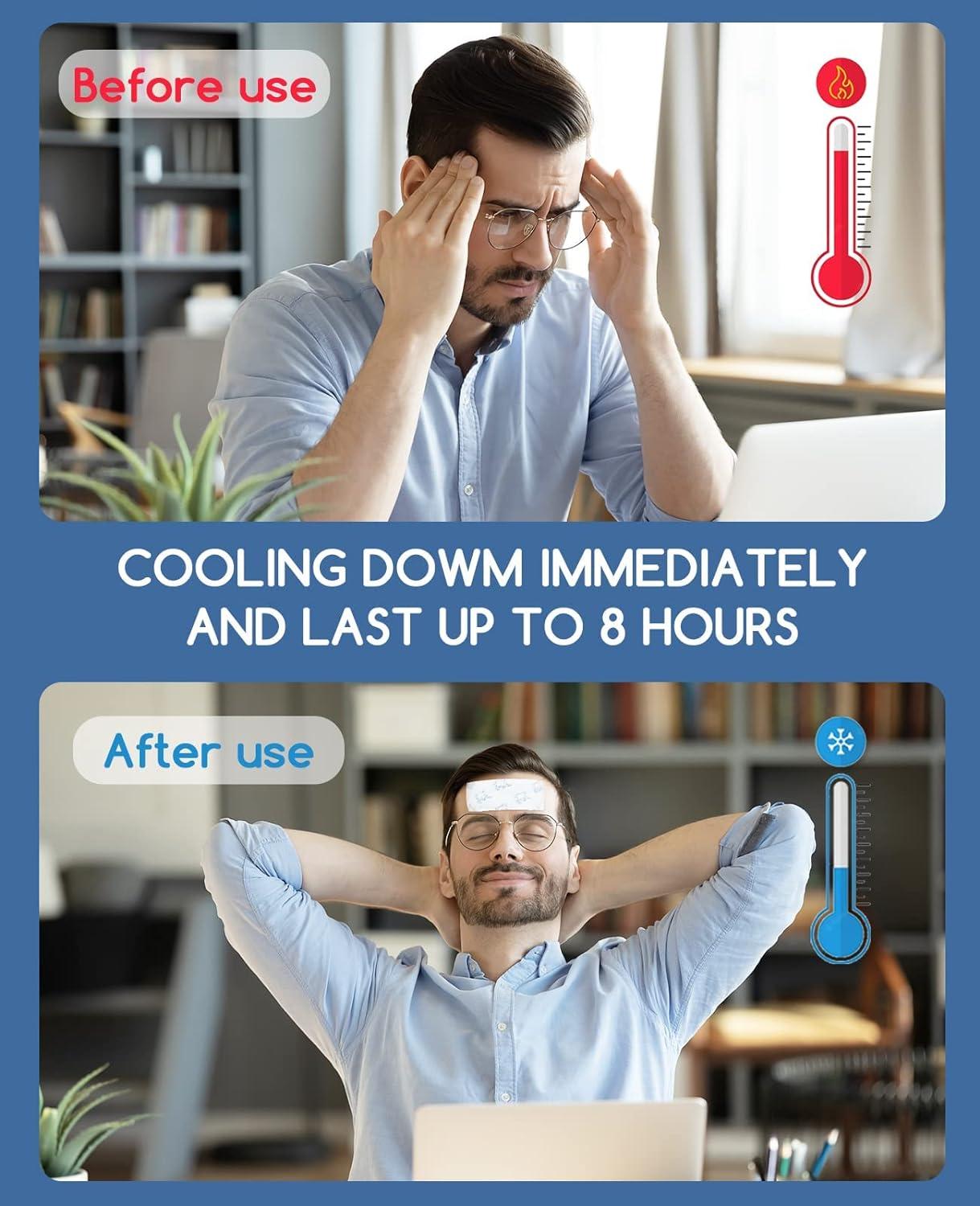 Men's Cooling Fever Patch 20 Sheets - Drug-Free Relief for Discomfort ...