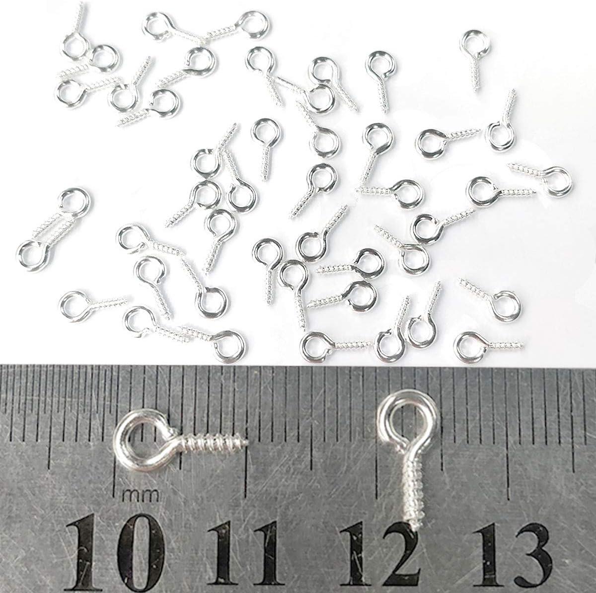 300PCS Small Screw Eye Pins 10 x 5mm Mini Eye Pins Hooks for Crafts ...