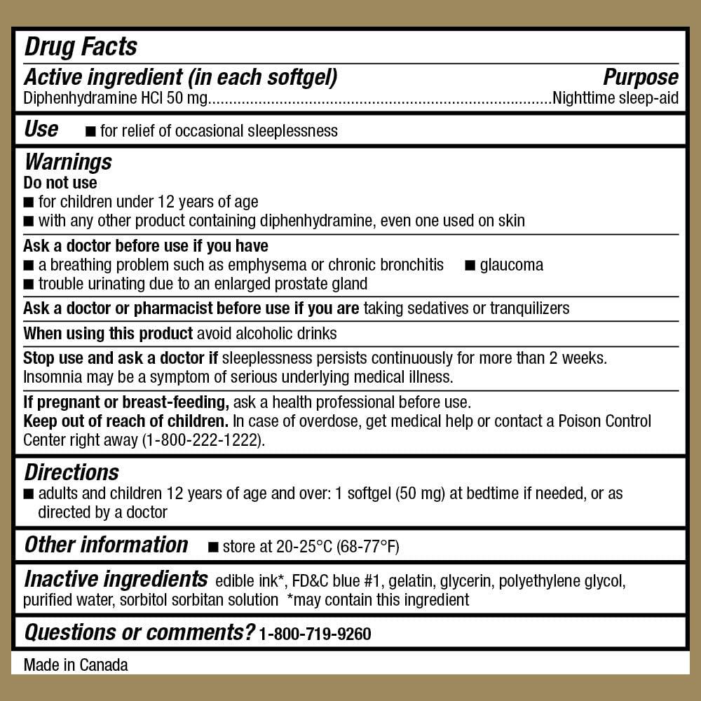 GoodSense Nighttime Sleep-Aid Softgels 50mg - 32 Count | Relieves ...