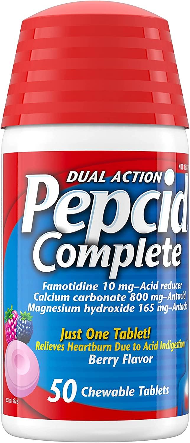 Pepcid Complete Berry Flavored Acid Reducer & Antacid Chews - 50 Ct ...