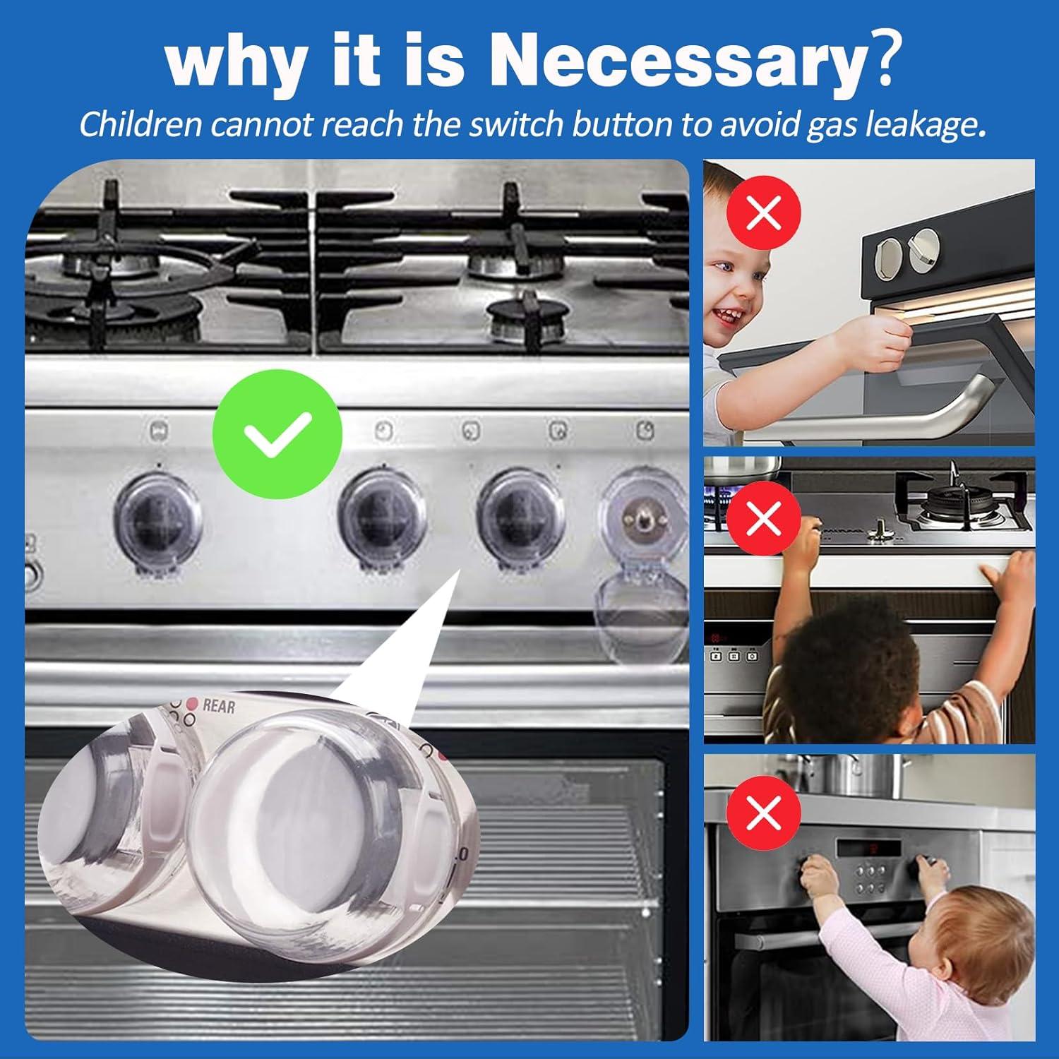 10 Pieces Stove Child Locking - Stove Protection Buttons & Knob Covers ...