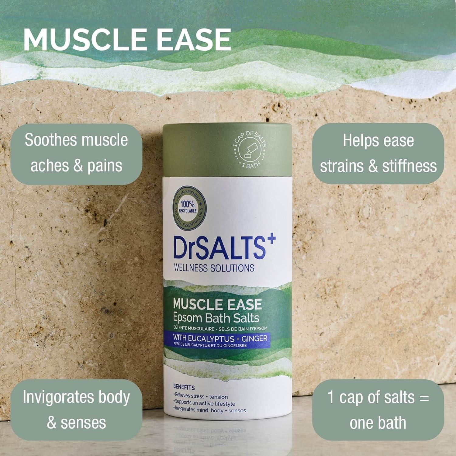 DrSALTS+ Muscle Ease Epsom Salts - Soothing Relief for Strains, Pain ...