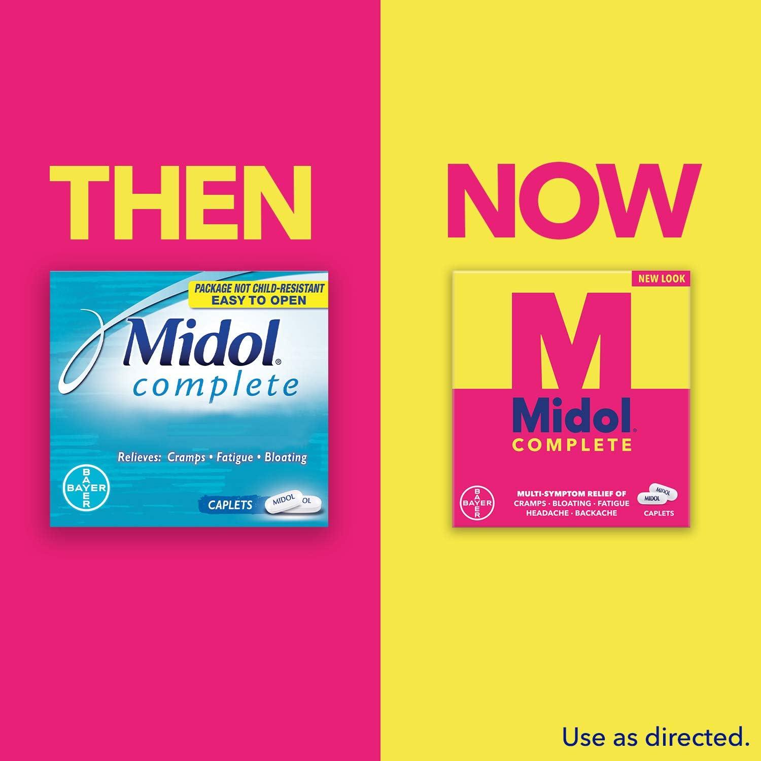 Midol Complete 24ct Caplets for Menstrual Period Symptom Relief: Cramps ...