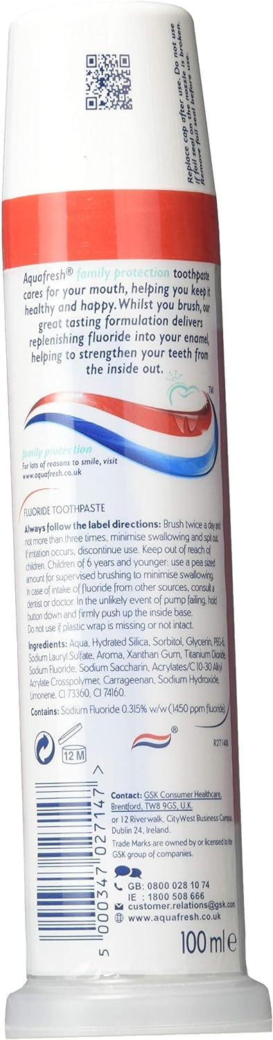 Aquafresh Whitening Toothpaste Pump 100ml - Pack of 3 | Dental Care Set ...