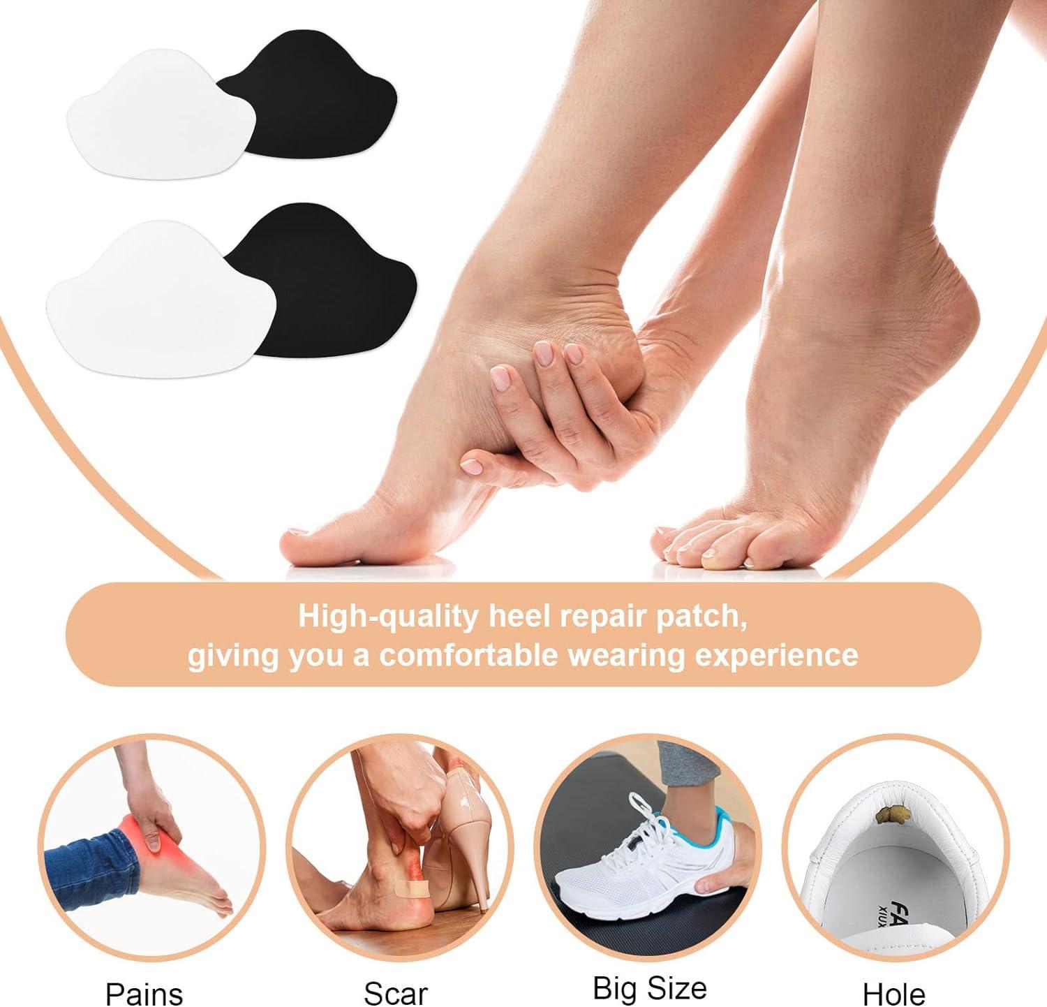Microfiber Heel Repair Patch Set - 8 Pairs, Self-Adhesive, for Shoes ...