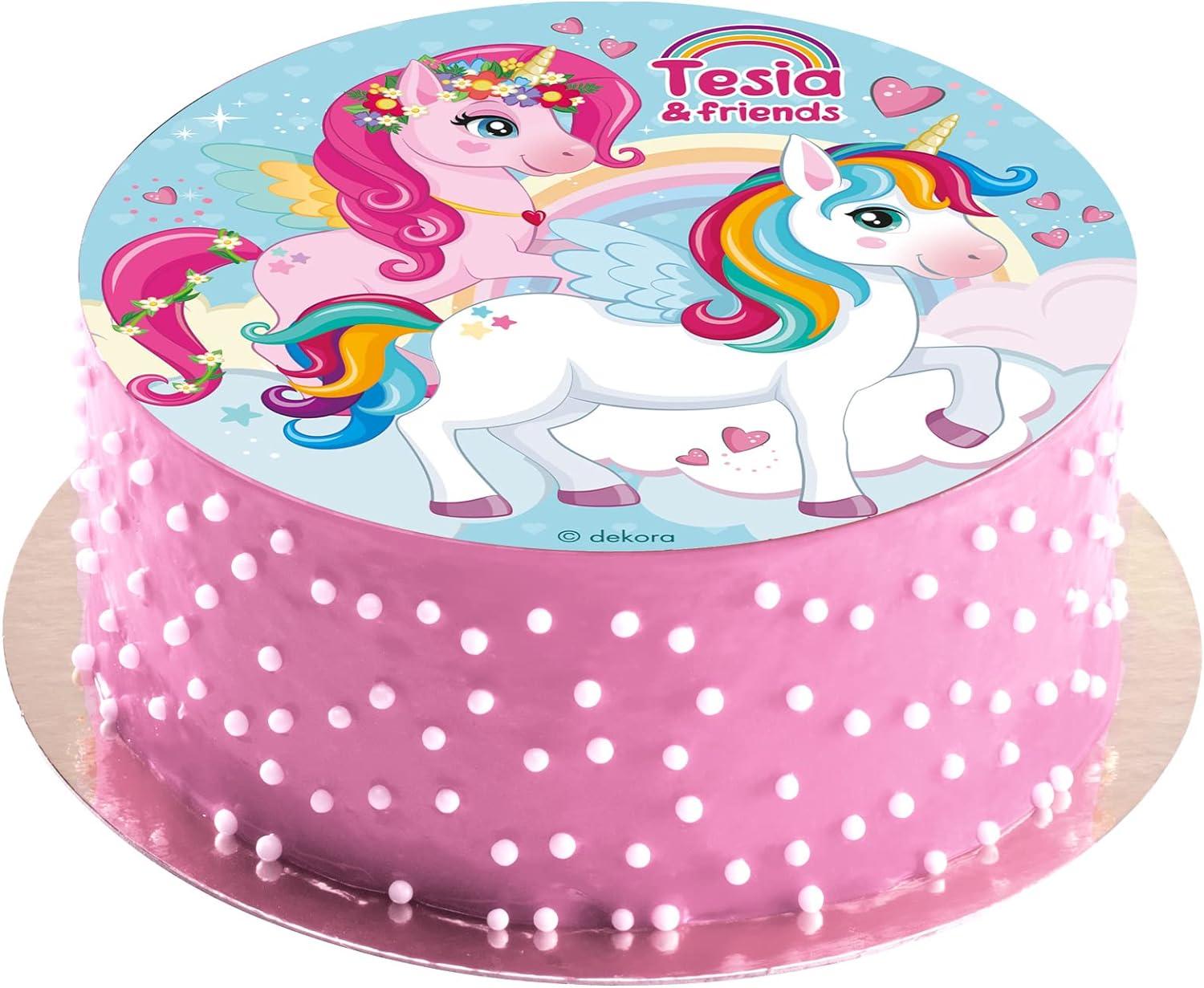 Dekora - Unicorn Edible Image - Children's Birthday Cake Topper ...