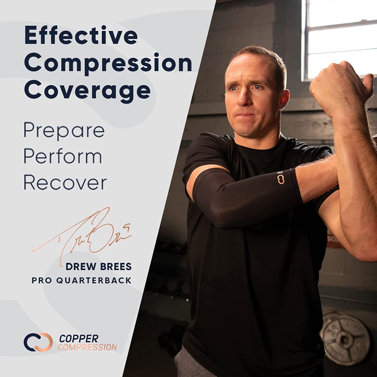 Copper Compression Hamstring Support Sleeve - XL X-Large - Anti-Slip ...