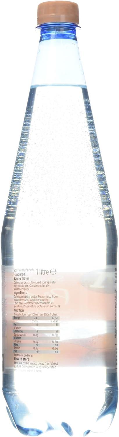 Morrisons Sparkling Peach Flavoured Spring Water 1L - Pack of 1 | Buy ...
