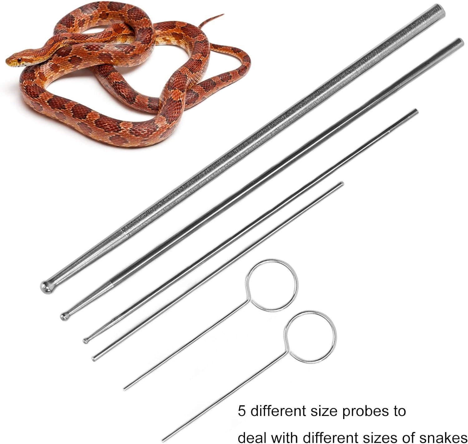 Snake Probe Kit 6PCS Stainless Steel Snake Sexing Probe Round Head Anti ...
