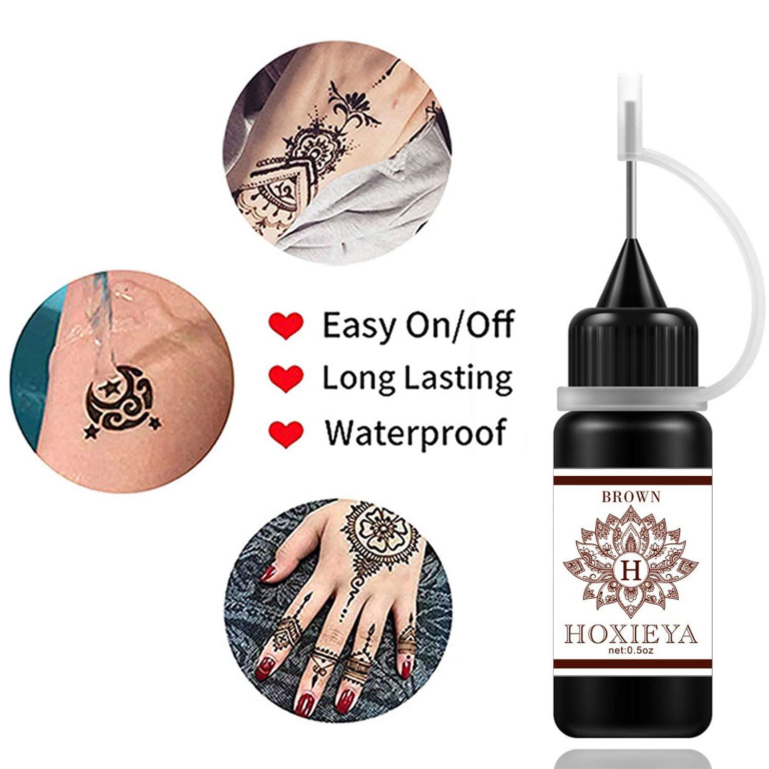 HOXIEYA Fake Freckles Temporary Tattoo Kit - Brown Semi-Permanent DIY ...