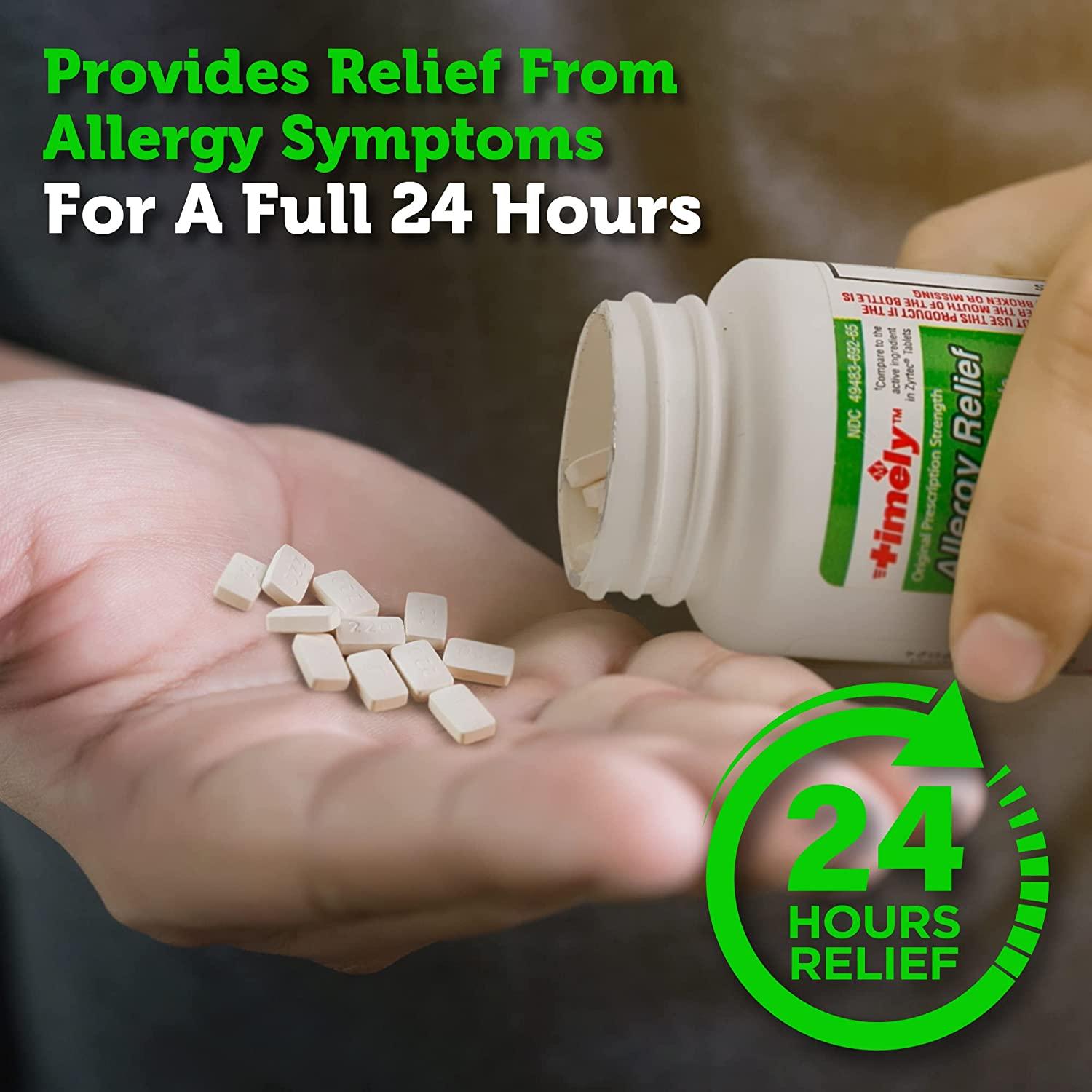 Cetirizine HCl 10mg 365ct Allergy Relief | Non-Drowsy Fast-Acting ...