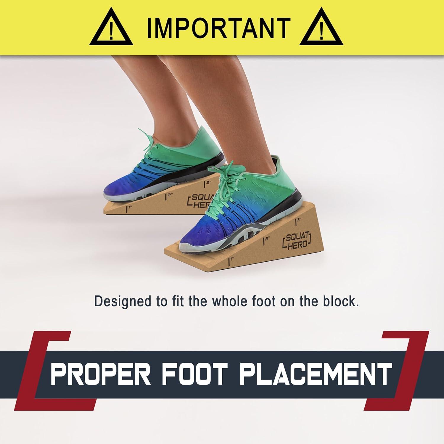 Buy Squat Hero Pro Wedge Blocks - Non-Slip Full-Foot Kork Gene for ...