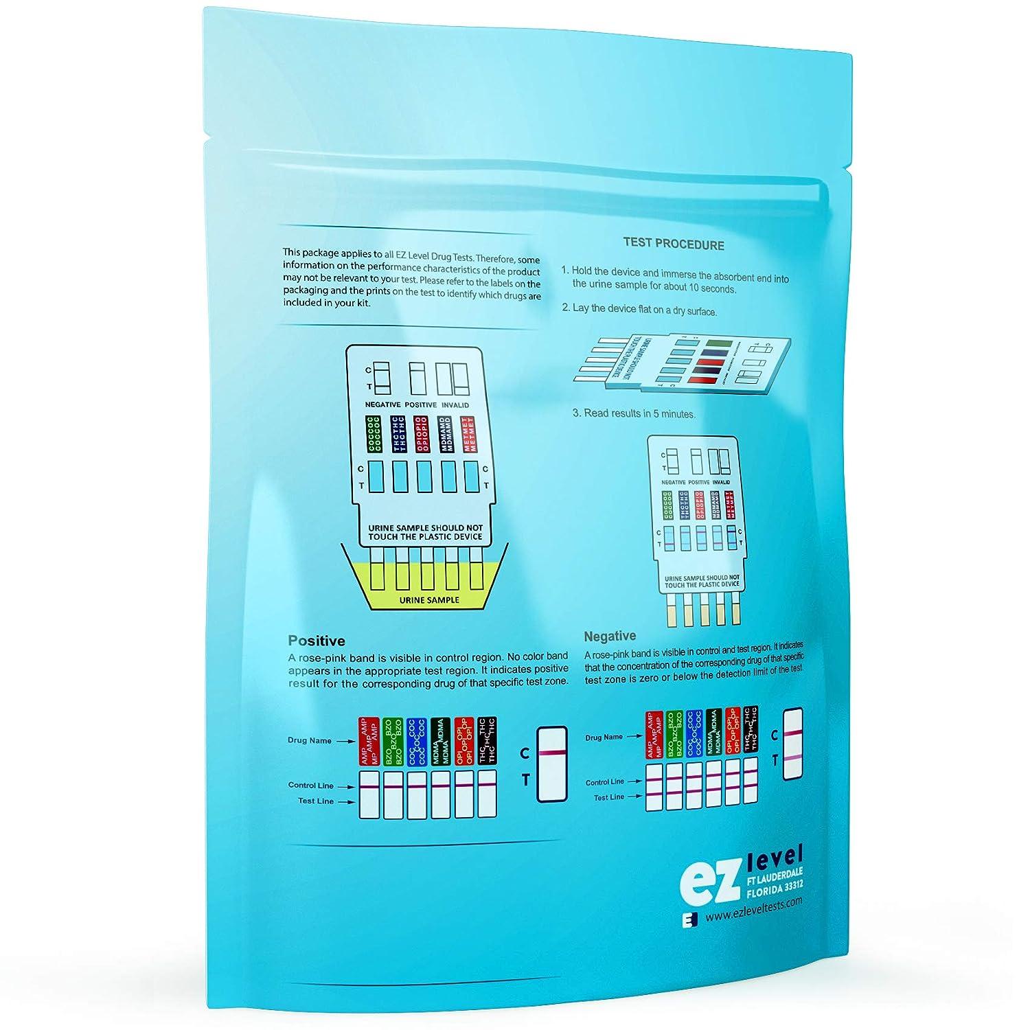 EZ Level 12-Panel Urine Multi Drug Test Kit (10 Count) - Accurate and ...