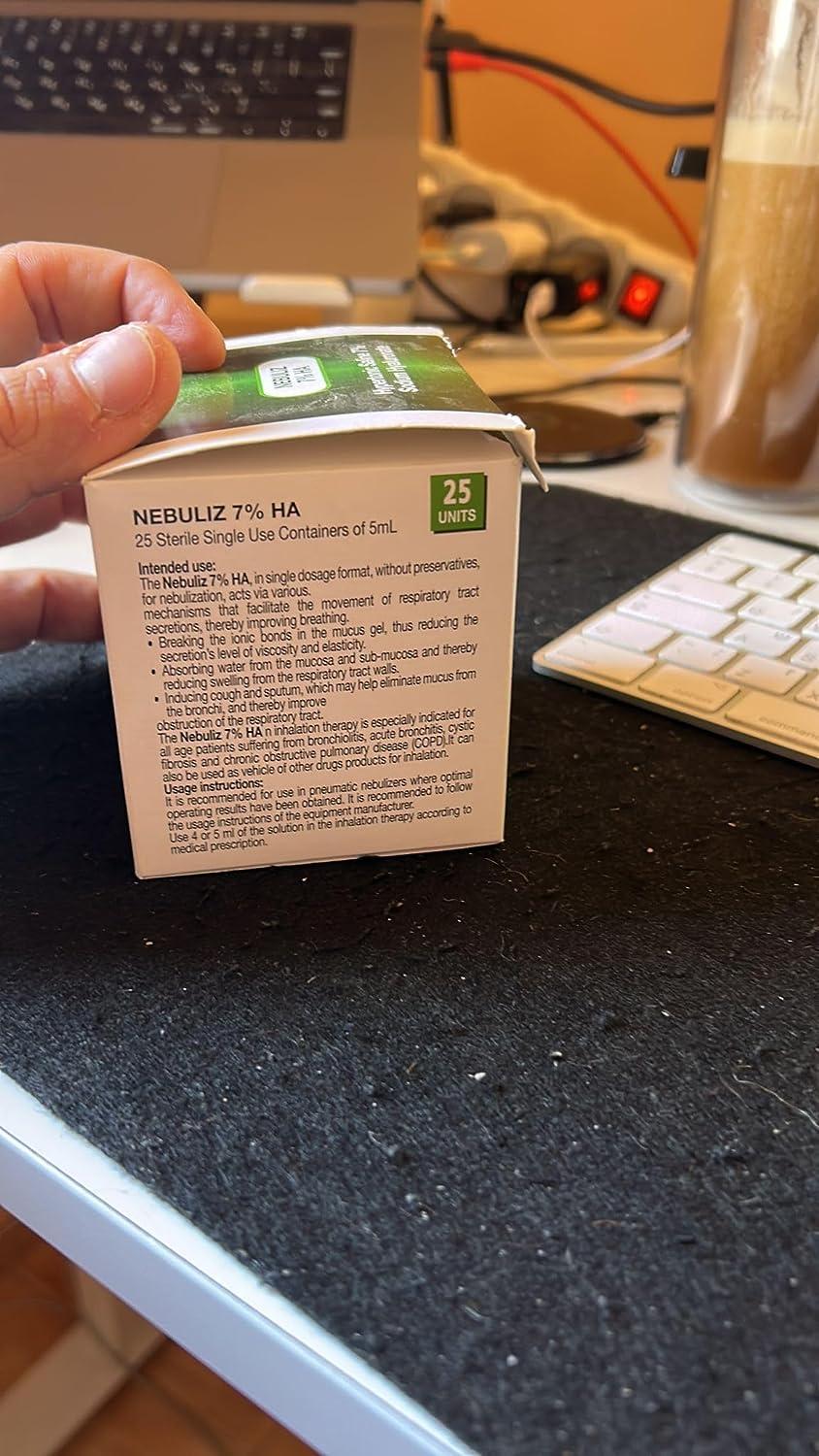 Nebuliz Hypertonic Saline Solution Vials - 25 Single-Dosage 5ml Sterile ...