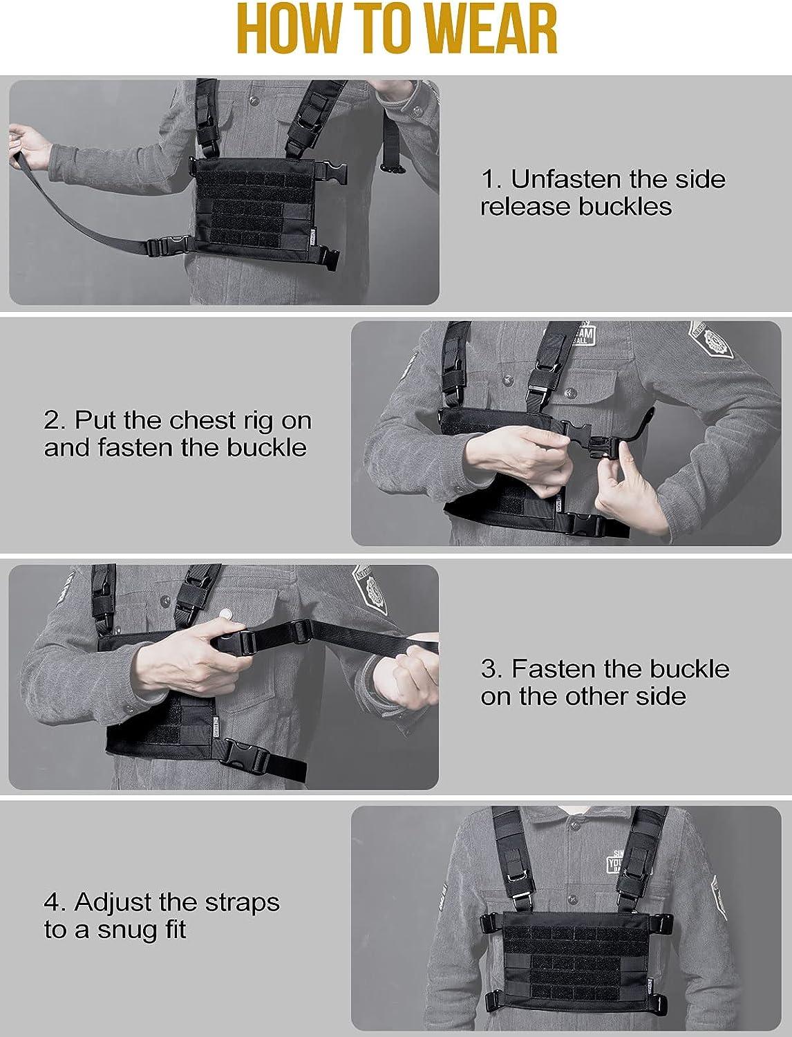 OneTigris ROC Chest Rig Tactical Modular Panel with Removable Shoulder ...