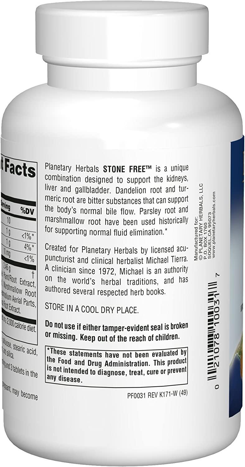 Planetary Herbals Stone Free Tablets - 90 Count - Natural Kidney ...