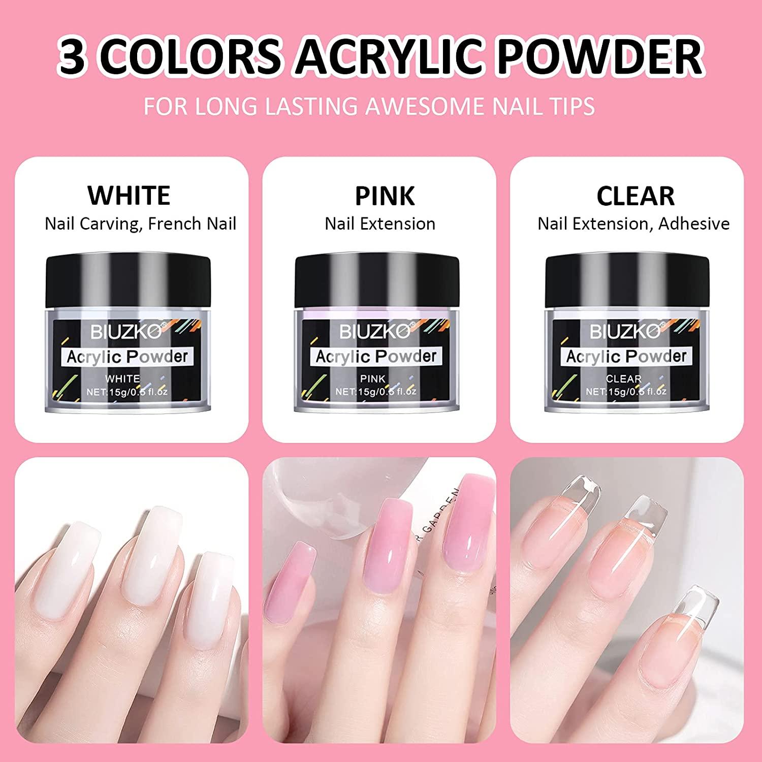 Professional Acrylic Nail Kit - Full Set with Acrylic Powder, Liquid ...