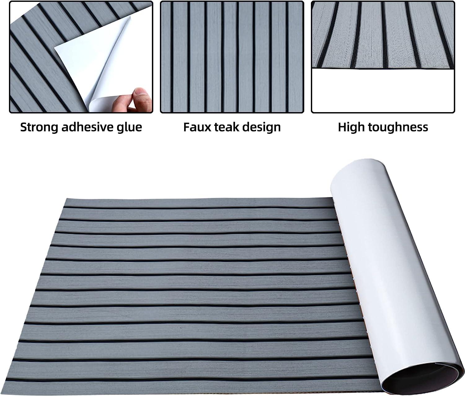 FOCEAN Boat Flooring EVA Foam Decking | Teak Marine Mat for Motorboat ...