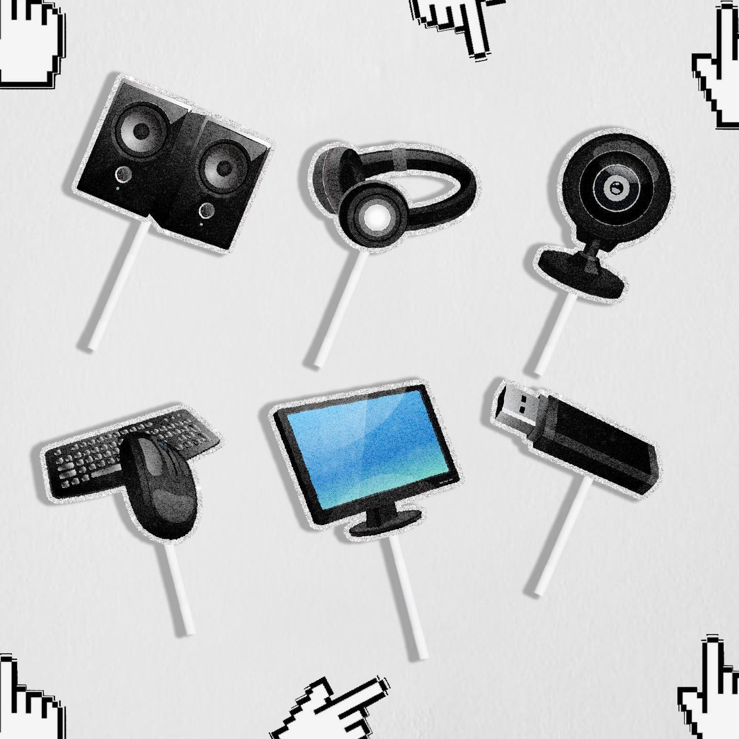 Smart Computer Themed Happy Birthday Cupcake Toppers Set of 18 - These ...