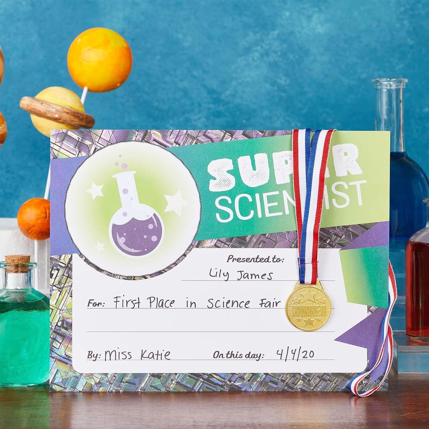 Juvale 24 Pack Gold 1.5 Winner Medals with Neck Ribbon - Perfect for ...