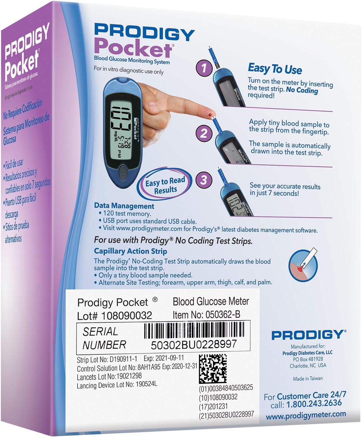 Prodigy Pocket Blood Glucose Monitoring System - Complete Kit for Accurate Results | Buy Now ...