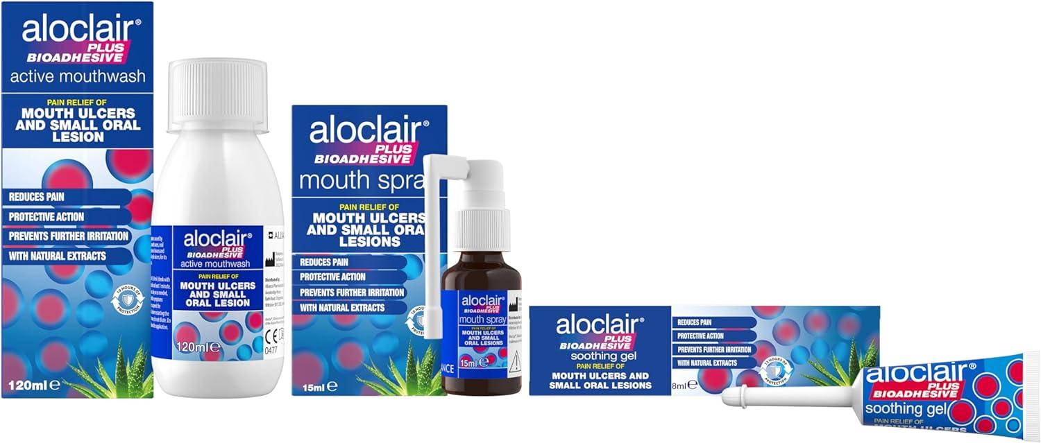 Aloclair Plus Bioadhesive Mouth Ulcer Treatment Mouthwash 120ml | Buy ...