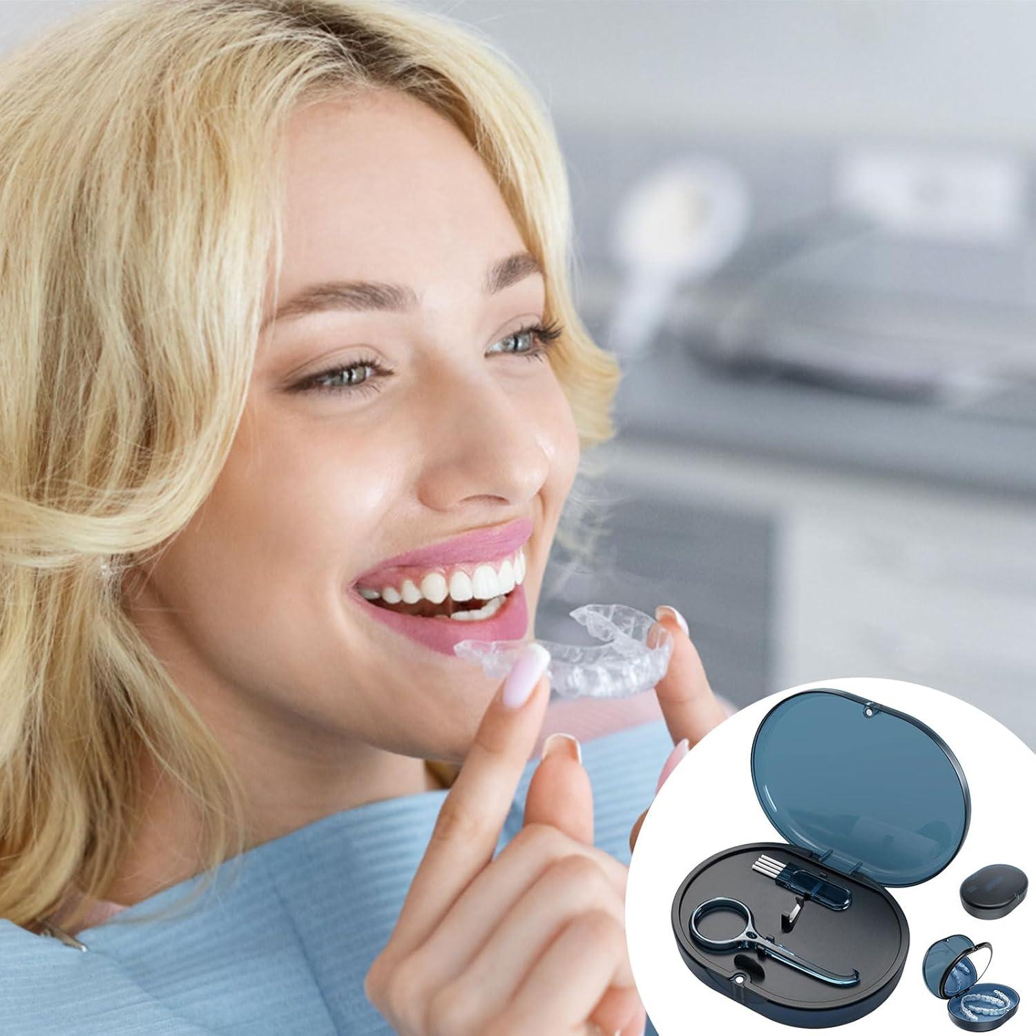 Vnklomes Sustainable Denture Box with Mirror - Braces & Prosthetic ...