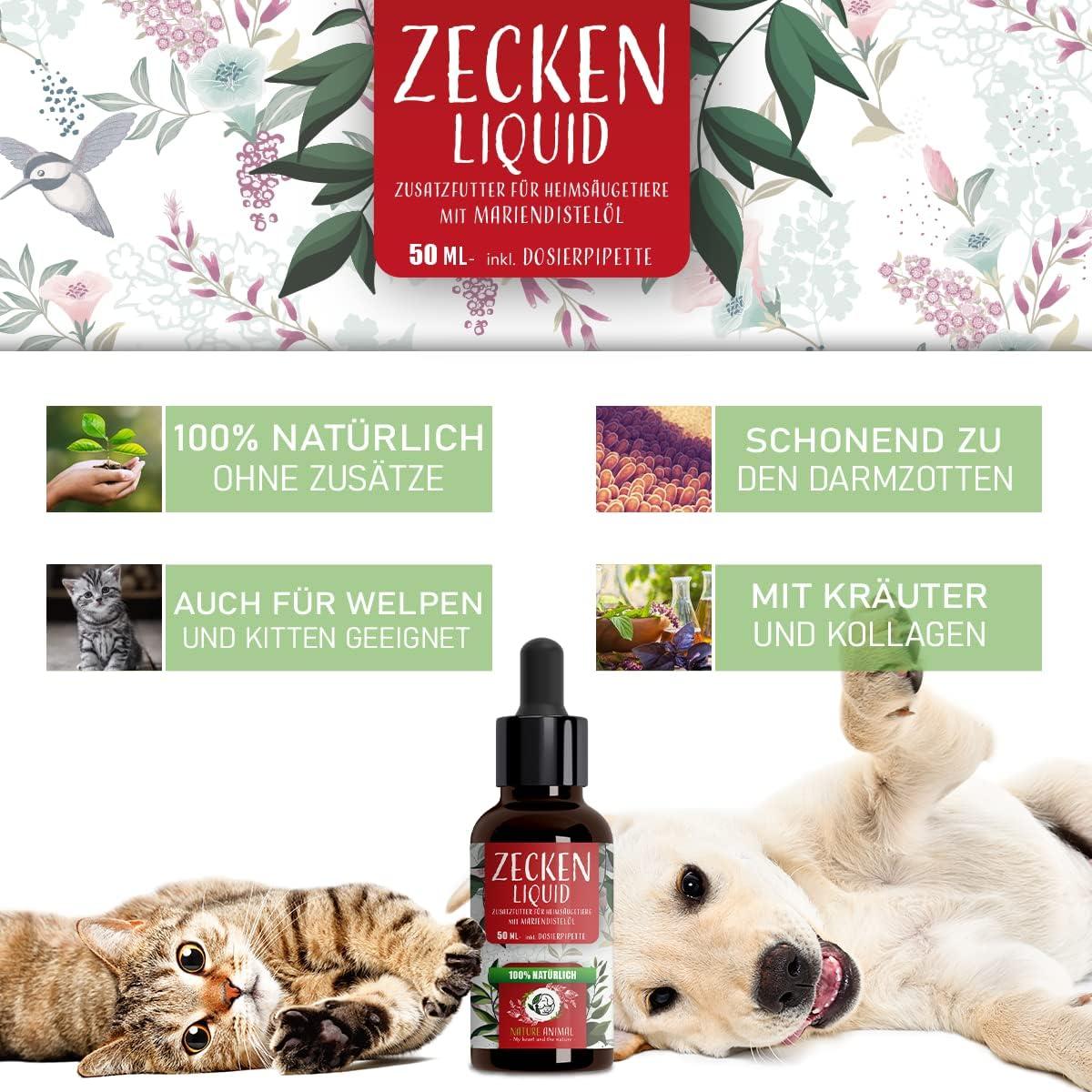 Nature Animal Tick Protection Liquid for Dogs & Cats | Immediate Effect ...