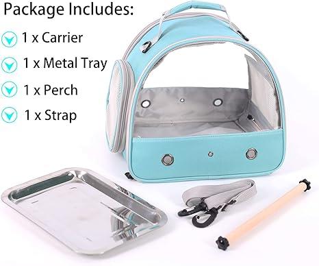 Small Bird Travel Cage Carrier Portable Small Bird Parrot Parakeet ...