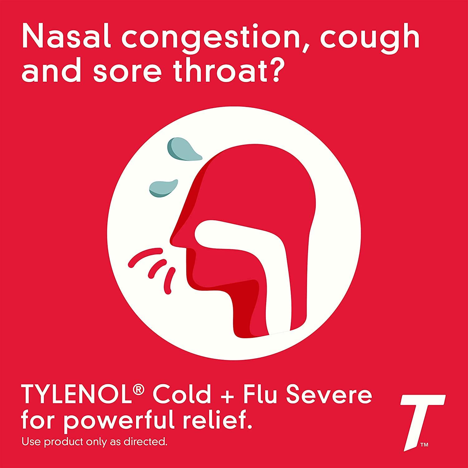 TYLENOL Cold Flu Multi-Action Day Caplets - Pack of 2 | Fast Relief ...