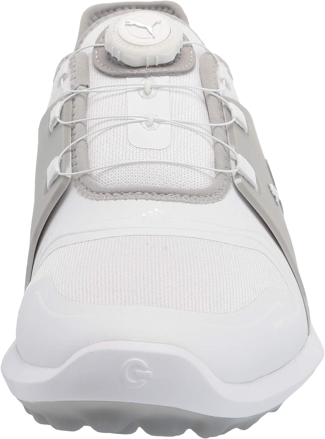 PUMA Men's Ignite Fasten8 Disc Golf Shoe 10.5 - Puma White/Silver/High ...