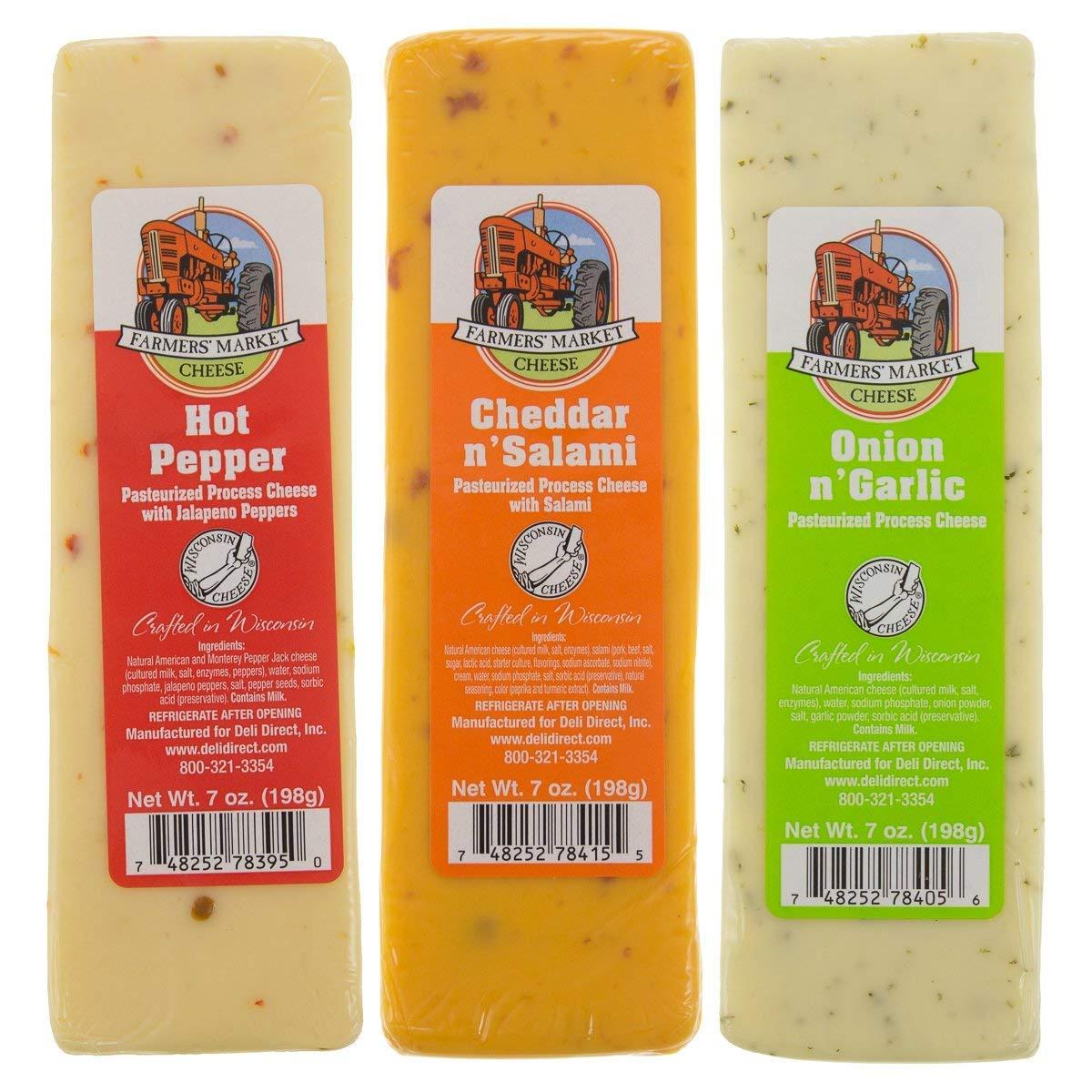 Wisconsin Cheese Blocks - 6 Pack Assorted with New Flavors | Buy Now ...