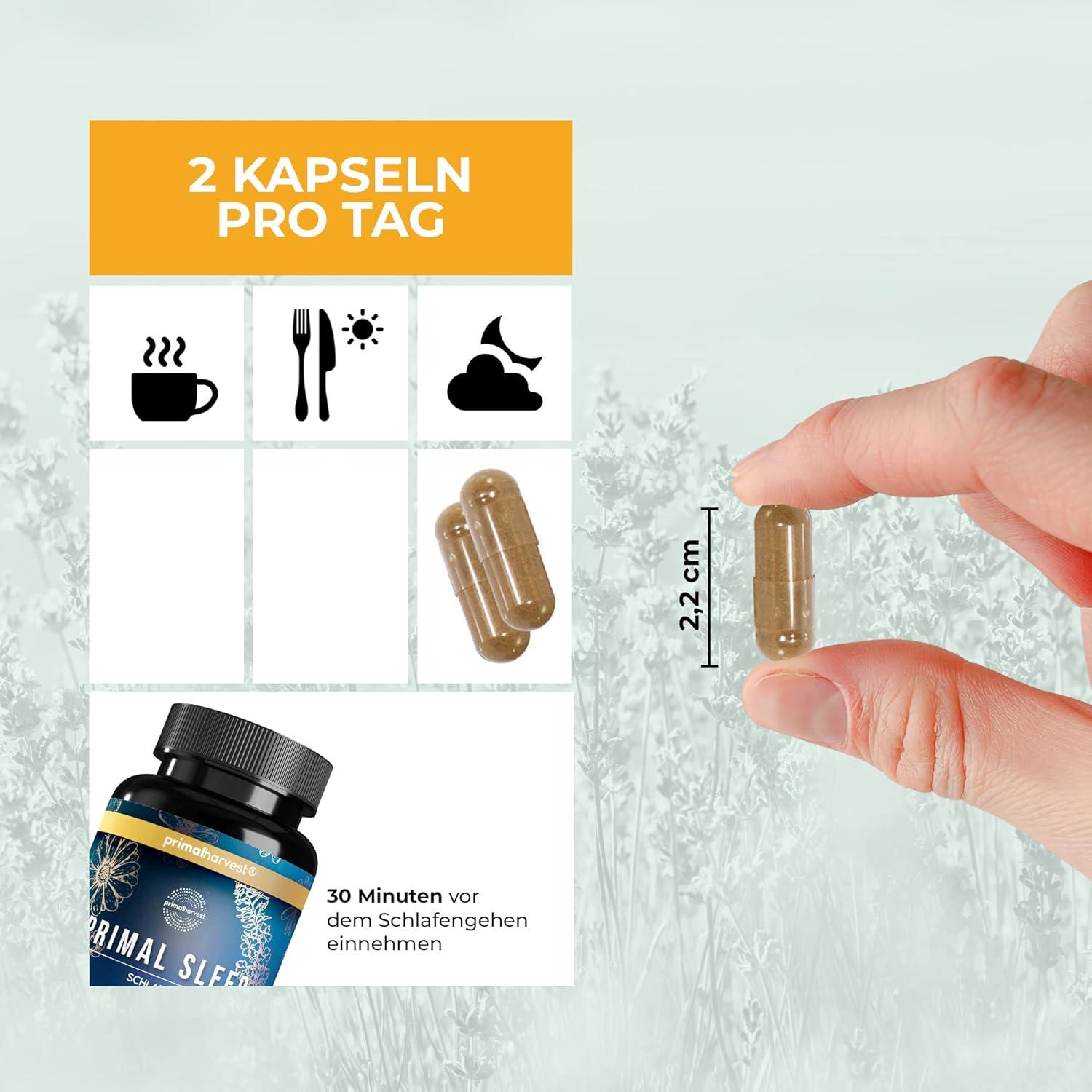 Primal Harvest Sleep Well Capsules - Herbal Sleep Aid with Apigenin L ...