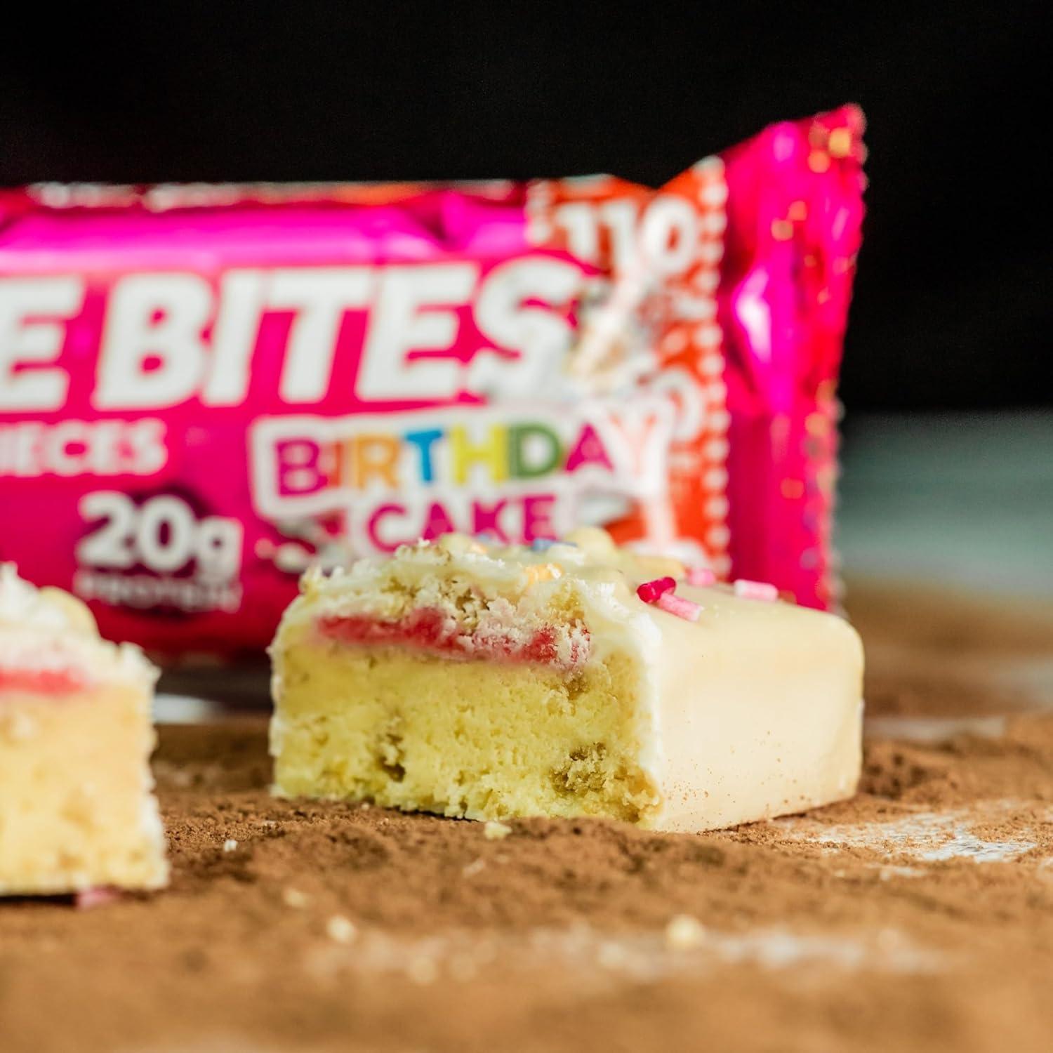 Battle Bites Birthday Cake Protein Bars 12 x 62g | High Protein, Low ...