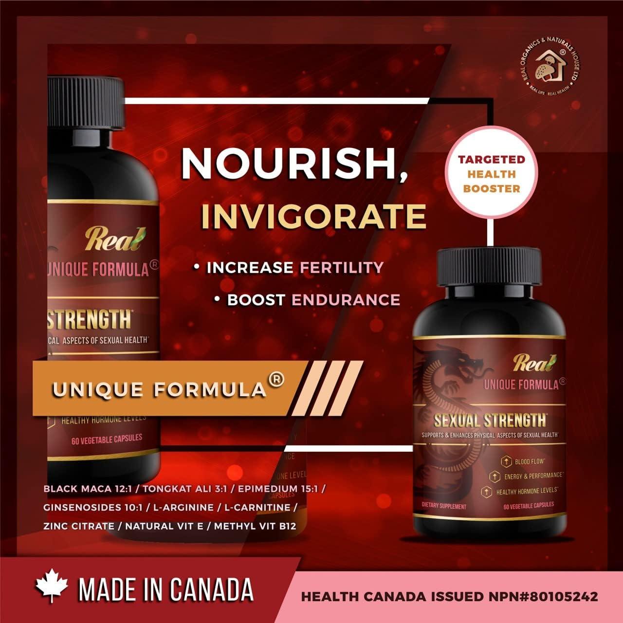 Unique Formula Sexual Strength Supplement with Black Maca Korean Red ...